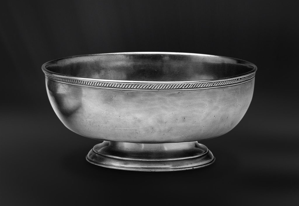 Centrotavola in peltro con base - La Bottega del Peltro