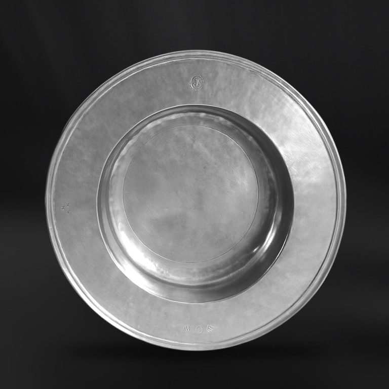 Piatto grande piattone in peltro - La Bottega del Peltro